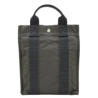 Herm&egrave;s Pre-owned Canvas Aline Backpack PM - - Pre-owned - Damen - Grau - ONE SIZE