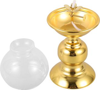 NUOBESTY Kerosin &Ouml;llampe mit Glasabdeckung Verstellbare Flamme Robuster Metallhalter Dekorative Petroleumlampe f&uuml;r Innenr&auml;ume Wohnzimmer Hochzeit und Party Sic