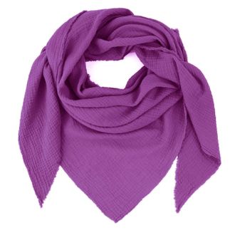 Glamexx24 Damenschal Musselin Dreieck Schal, XXL Schal verschiedenen Farben Halstuch Winterschal aus Baumwolle Hergestellt in Italien