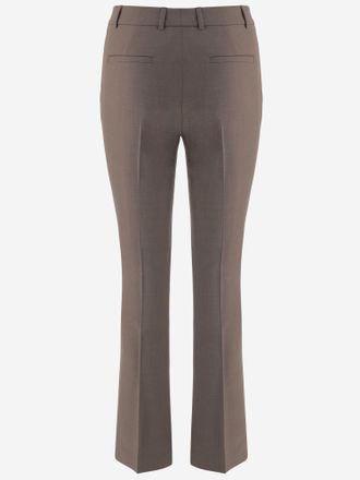 Ql2 Quelledue Womens Trousers Nellie Beige Wool