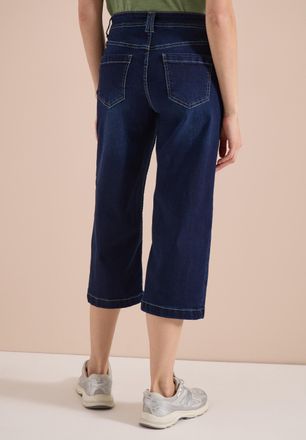 Cecil Loose-fit-Jeans CECIL, Damen, Gr. 26, L&auml;nge 20, blau (dunkelblau wash), Jeans, 67% Baumwolle, 31% Polyester, 2% Elasthan, unifarben, kniebedeckend, Je