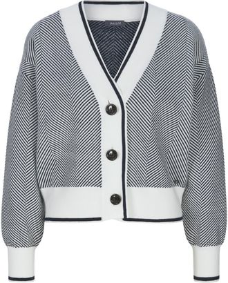 Basler Strickjacke tiefem V-Ausschnitt BASLER weiss
