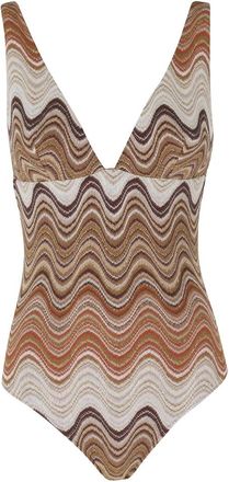 MC2 Saint Barth Femme, Maillots de bain, Multicolore, Taille: 42 FR Classic Band Triangle One Piece