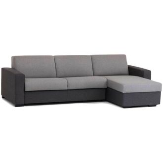 Dmora Festes Sofa Dland, Ecksofa, 100% Made in Italy, Sofa-Wohnzimmer, mit Wendebeh&auml;lter Halbinsel, aus gepolstertem Stoff, mit Standard-Armlehnen, Cm