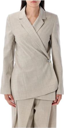 Loewe Femme, Vestes, Beige, Taille: 36 FR Veste Tailleur en Laine