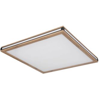 Globo Lighting Plafonnier plafonnier lampe de salon led aspect bois 3 modes d&eacute;clairage 60x60 cm
