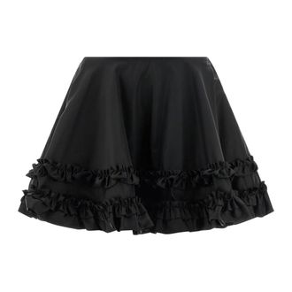 Ganni Femme, Jupes, Noir, Taille: 40 FR Duchesse Nylon Mini Frill