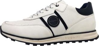 Bugatti Cirino Chaussures &agrave; lacets pour homme - Chaussures de sport &agrave; lacets - Blanc - Loisirs - Pointure 44 EU