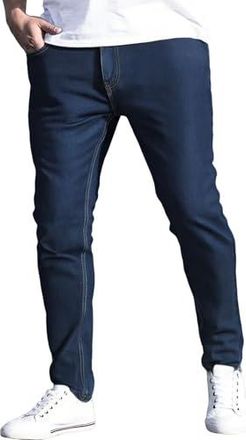 Generic Jean pour homme très résistant et confortable avec poches, style vintage pour les vacances en plein air et un usage quotidien, noir foncé, XXL