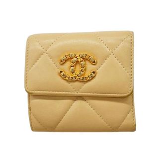Chanel Portefeuille Pre-owned (tri-fold) - Femme - Pre-owned - Beige - Taille: ONE Size