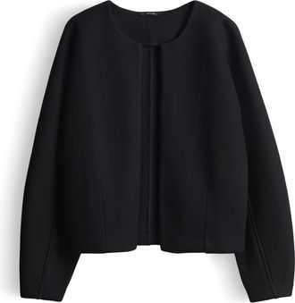 OPUS Damen Sweatshirt | GEMURI Boxy Sweatjacke aus Scuba Sweat Black, S