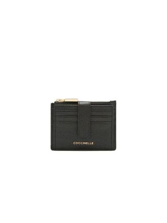 Coccinelle Womens Card Holder Black Cowhide Bags - Card-Holders