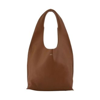 A.P.C. Texturierte Leder-Tragetasche - - Bags - Damen - Braun - ONE SIZE