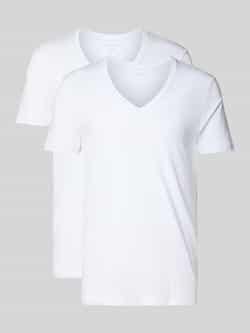 Falke T-Shirt mit V-Ausschnitt Modell Daily Comfort