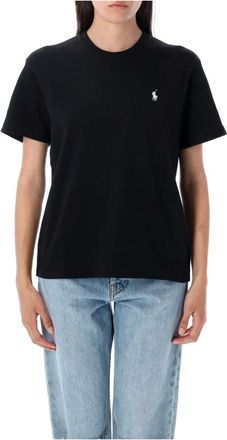 Polo Ralph Lauren Femme, Tops, Noir, Taille: 42 FR T-shirt Coupe D&eacute;contract&eacute;e