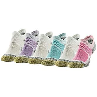 Gold Toe GOLDTOE Womens Rebound Cushion So Low Socks, 6-Pairs, White/Pink Assorted, Shoe Size: 6-9