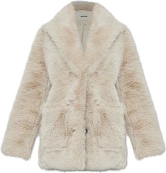 Zadig&Voltaire Femme, Vestes, Gris, Taille: 42 FR Faux Fur & Shearling Vestes