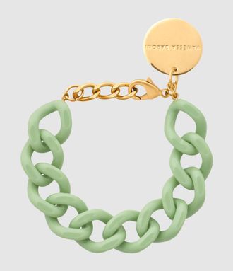 Vanessa Baroni Bracelet Mini Flat Chain Pistachio