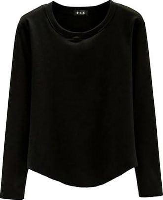 Generic sous Pull Femme Haut Thermique Femme sous Pull Thermique Femme Doux Glamour Top Thermique Manches Longues Seamless avec Soutien Gorge Polaire Bross&eacute;e 