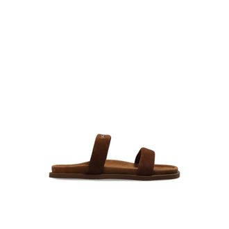 INUIKII Femme, Chaussures, Brun, Taille: 36 EU Suede Slides With Logo