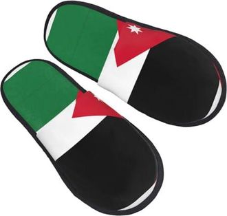 Generic Pantoufles En Feutre Drapeau Jordanien Unisexe Pantoufles En Coton Antid&eacute;rapant Chaussons Pour Homme Invit&eacute; H&ocirc;tel M