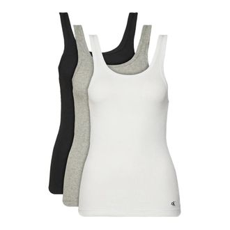 Calvin Klein Femme, Tops, Multicolore, Taille: 44 FR Débardeur côtelé multipack