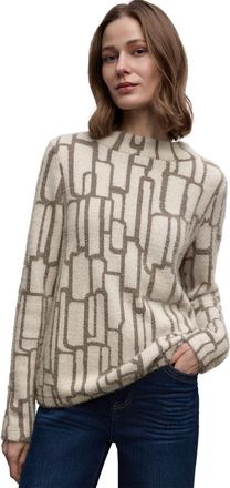 Street One Gemustertes Shirt Soft beige 36