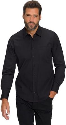 JP1880 Jp1880 Hemd, Flexnamic, Kentkragen, Modern Basic Fit, BIS 7 XL Chemise, Noir, XXL Homme