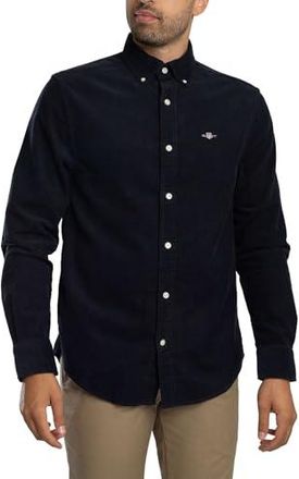 GANT Reg Corduroy Shirt Chemise, Bleu, XL Hommes