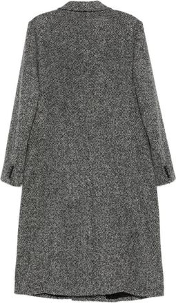 Emporio Armani Double-Breasted Wool Blend Coat - Grey