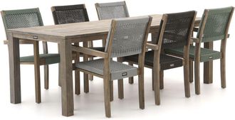 Rough Country Rustic Furniture ROUGH-L Rope/ROUGH-S 220cm dining tuinset 7-delig stapelbaar