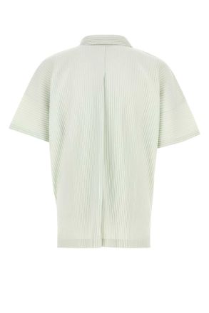 Homme Pliss&eacute; Issey Miyake Mens Colors Shirt Green Polyester