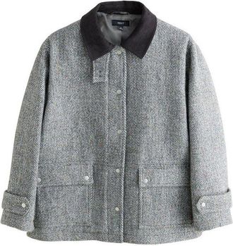 Next Cordjacke Heritage-Mantel mit Cordkragen (1-St)