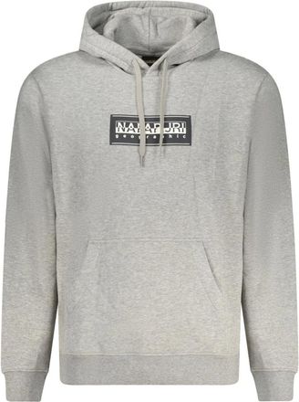 Napapijri Homme, Sweatshirts et sweats &agrave; capuche, Gris, Taille: 3XL Sweat &agrave; capuche gris avec poche centrale et logo