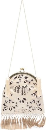 Bode Rucksack mit Blumenquasten - Weiß