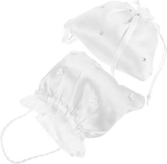 Supvox 2pi&egrave;ces Sac &agrave; Main Chic Pour Mari&eacute;e Pochette &Eacute;l&eacute;gante Pour Demoiselle Honneur Sac De Soir&eacute;e Fleuri Pour Mariage Et &Eacute;v&eacute;nements Sp&eacute;ciaux