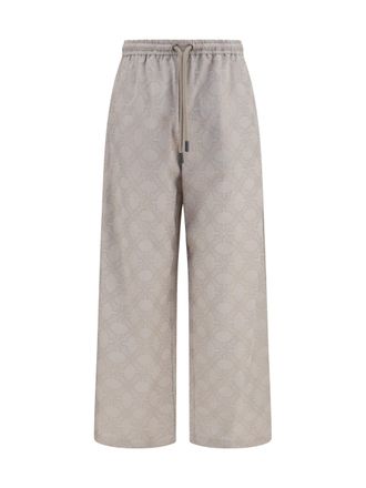 Off-white Mens Trousers Arrow All-Over Monogram Beige Cotton