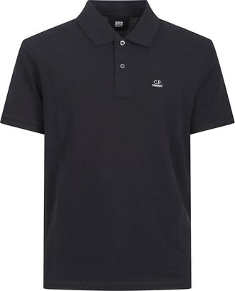 C.P. Company C.p. Company, Homme, Tops, Bleu, Taille: XL Stretch Piquet Short Sleeve Polo