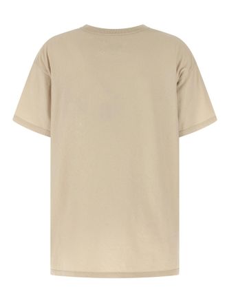 Maison Margiela Logo-Printed Cotton T-Shirt - Beige