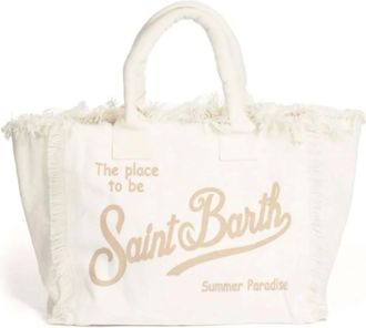 MC2 Saint Barth Femme, Sacs, Blanc, Taille: ONE Size Petit Sac en Toile