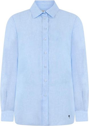Max Mara Femme, Blouses et Chemises, Bleu, Taille: 40 FR Linen Shirt