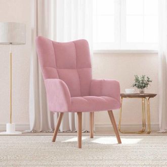 vidaXL Chaise rembourr&eacute;e en velours &eacute;l&eacute;gant diverses couleurs disponibles couleur : Rose