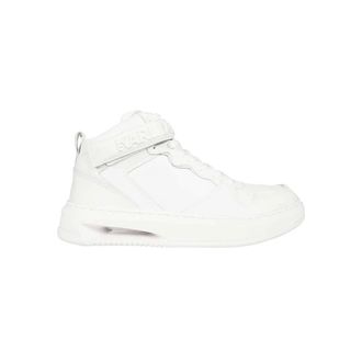 Karl Lagerfeld Sneakers aus Leder mit gepr&auml;gtem Logo - - Shoes - Herren - Wei&szlig; - 40 EU