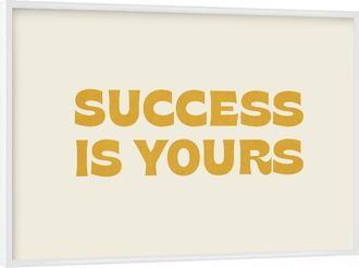 artboxONE Poster mit weißem Rahmen 18x13 cm Typografie Der Erfolg liegt bei Ihnen - Bild Motivation