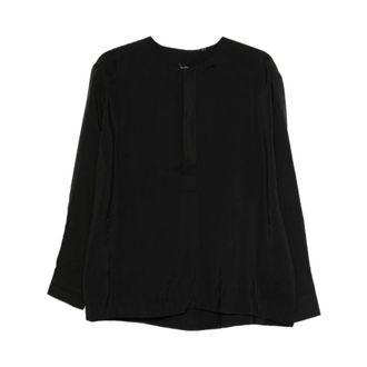 Daniele Alessandrini Homme, Tops, Noir, Taille: L Polo &agrave; manches longues