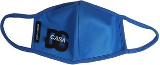 Dolce & Gabbana Logo Print Gesichtsmaske - - Accessories - Herren - Blau - ONE SIZE