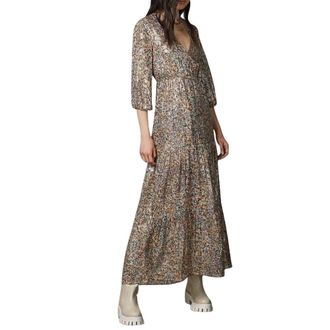 Patrizia Pepe Femme, Robes, Multicolore, Taille: 38 FR Silk Long Dress