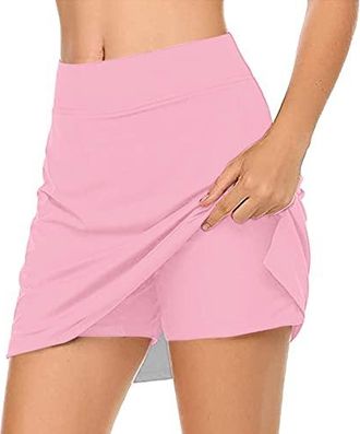 Generic Jupe de Tennis athl&eacute;tique pour Femme, Jupe Short Femme 2 en 1 de Sport Jupe de Golf Tennis pour Femme Jupe Courte Jupe-Short de Tennis en Tissu Extens