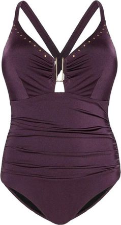Fiorella Rubino Femme, Maillots de bain, Violet, Taille: 44 FR Maillot de bain une pi&egrave;ce avec clous et d&eacute;coupe
