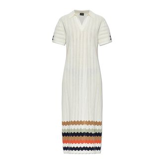Paul Smith Femme, Robes, Blanc, Taille: 40 FR Robe en coton &agrave; rayures
